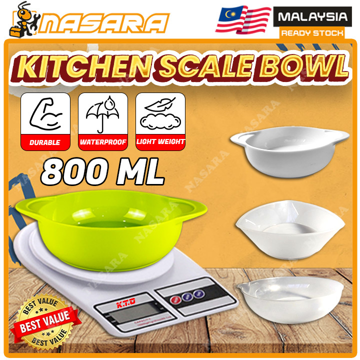 Nasara 800ml Scale Bowl Type Food Grade Plastic Food Bowl Electronic ...