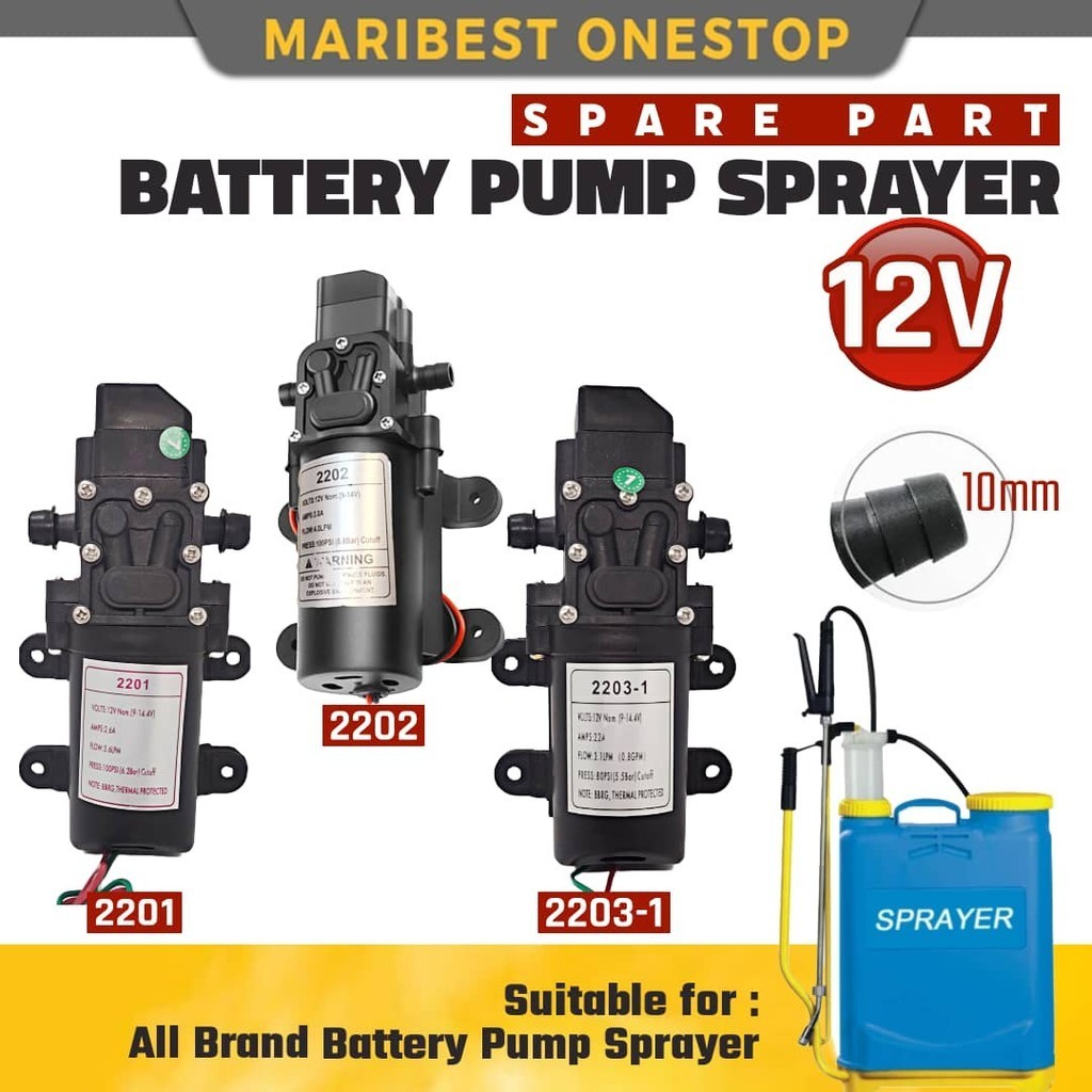 12V Pam Racun Bateri Motor Battery Pump Sparepart Automatic Pump for ...