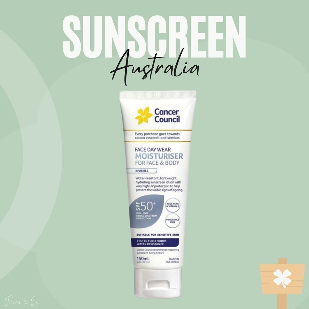 Cancer Council SPF 50+ Face & Body Moisturiser Sunscreen (with SPF) 150ML | Shopee Malaysia