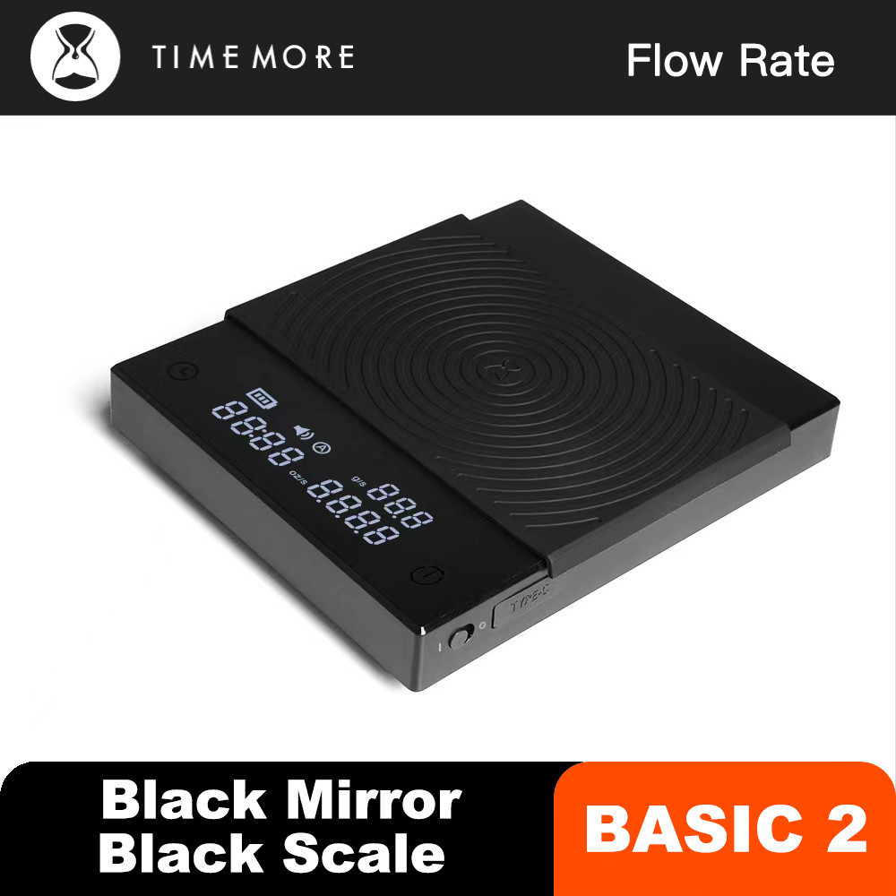 TIMEMORE Black Mirror Basic 2 Electronic Coffee Scale Built-in Auto Timer Digital Espresso ...