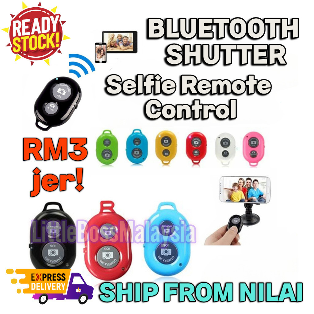🔥𝑭𝑹𝑬𝑬 𝑩𝑨𝑻𝑻𝑬𝑹𝒀🔥 10M Bluetooth Shutter Selfie Remote Control Wireless ...
