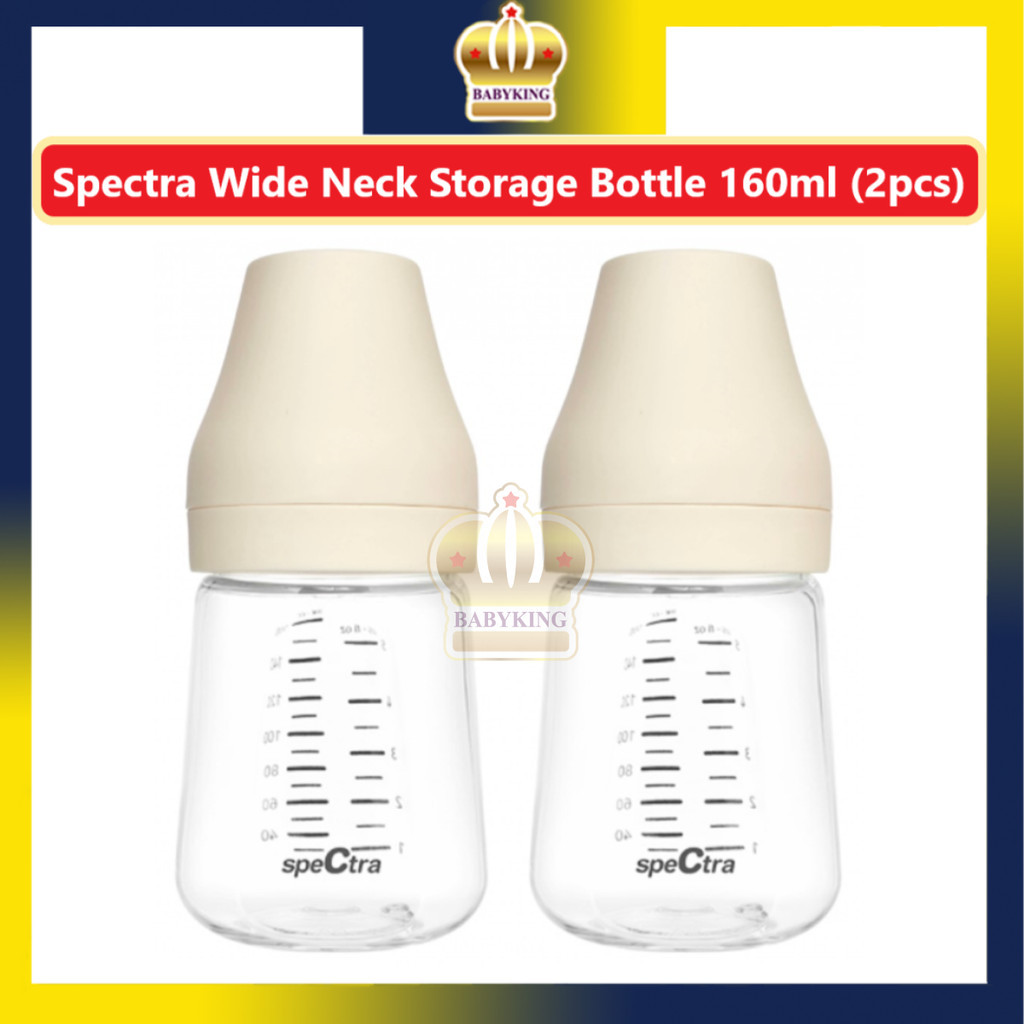 Original Spectra Wide Neck Breast Milk Storage Bottle (160ml x 2 Pcs) | Shopee Malaysia
