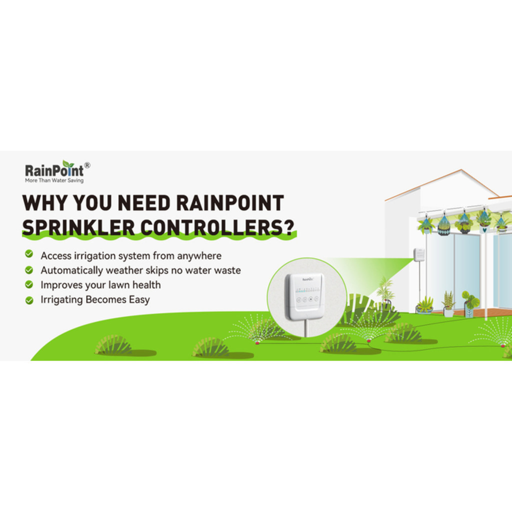 Rainpoint 8 Zone Smart Sprinkler Controller Wifi Sprinkler System