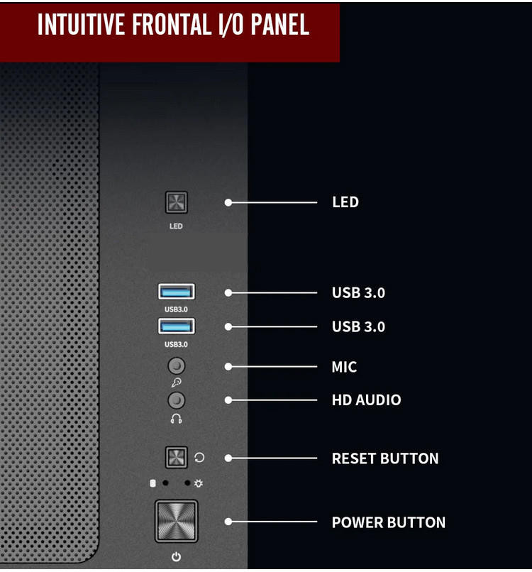 1st Player MV8-TP TRANSPARENT / MV8 Megaview BLACK WHITE ATX Case ...