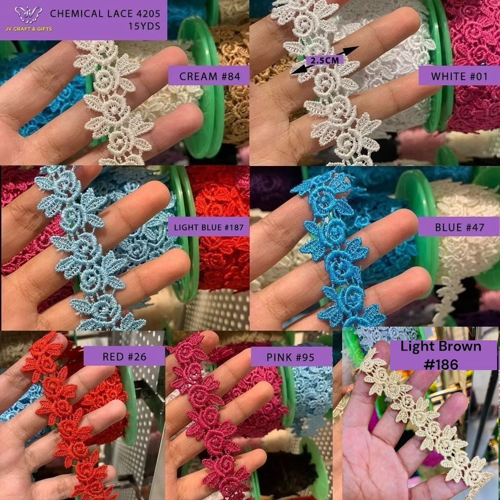 Border Lace By Meter | Chemical Lace | Border Cotton Lace Bunga Hiasan ...