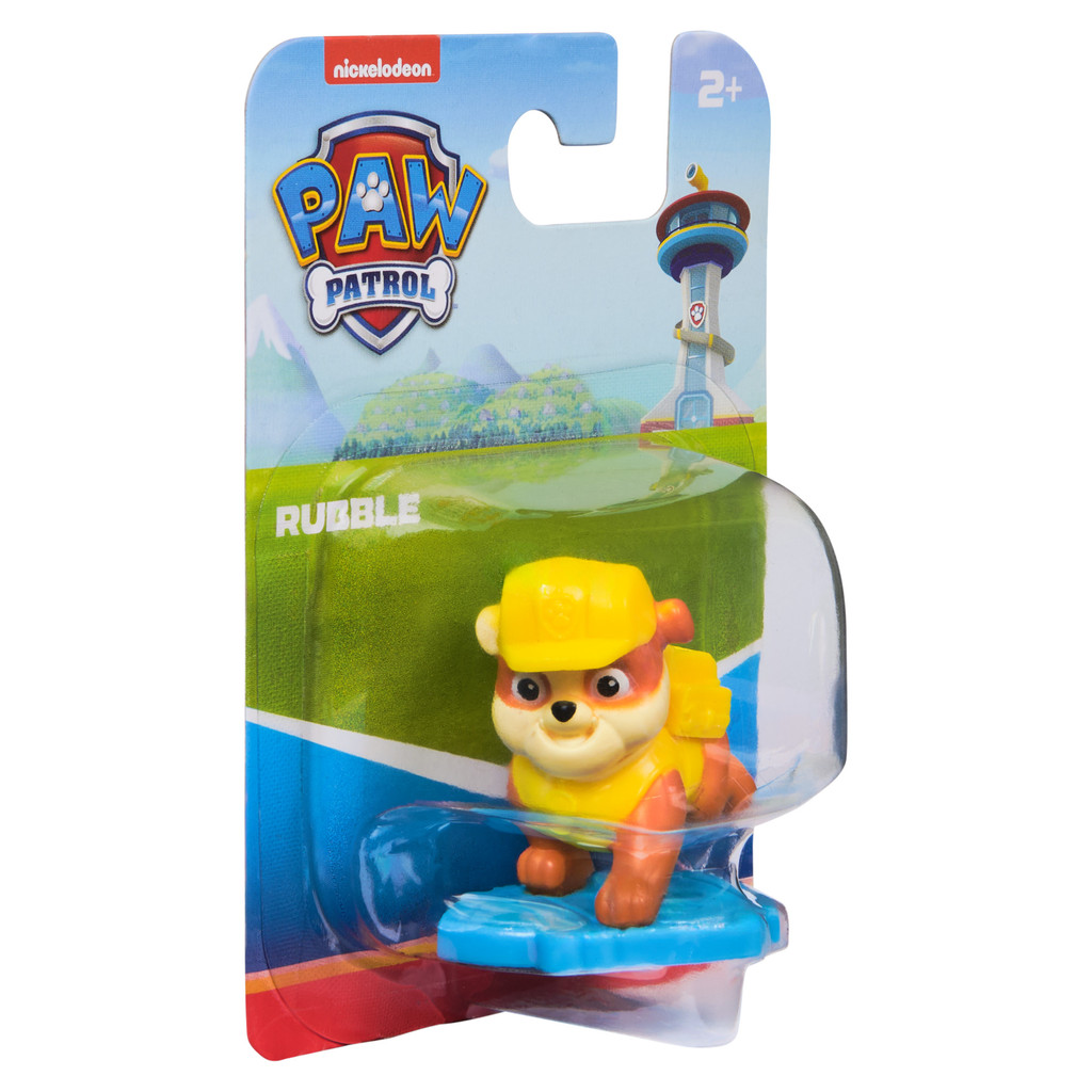 Paw Patrol Mini Figure with Base - Rubble | Shopee Malaysia