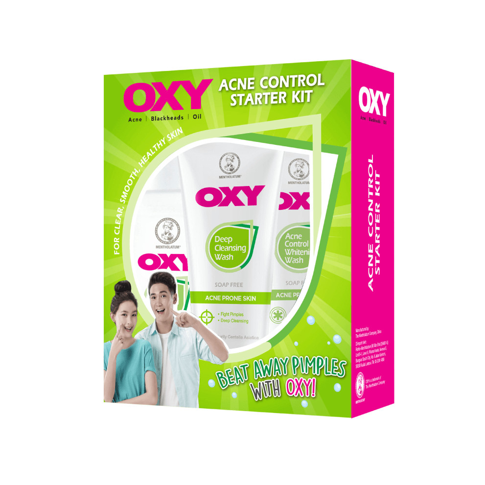 OXY ACNE CONTROL DEEP CLEANSING STARTER KIT (INCLUDE FACE WASH, TONER ...