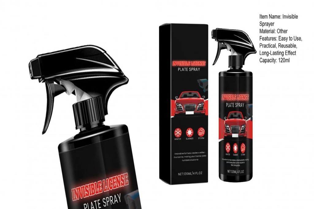 Anti-speed Camera Shield License Plate Number Invisible Spray 120ml ...