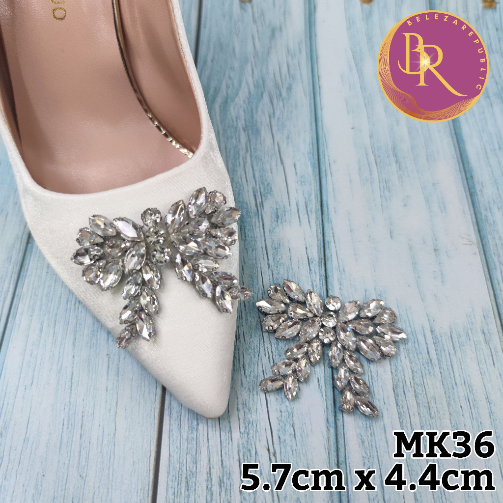 2pcs Beleza Beads Shoe Sticker Manik Kasut Tunang Nikah Kahwin Tampal ...