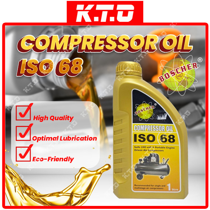 Boscher ISO 68 Compressor Oil 1 Liter / Minyak Compressor Pemampatan ...