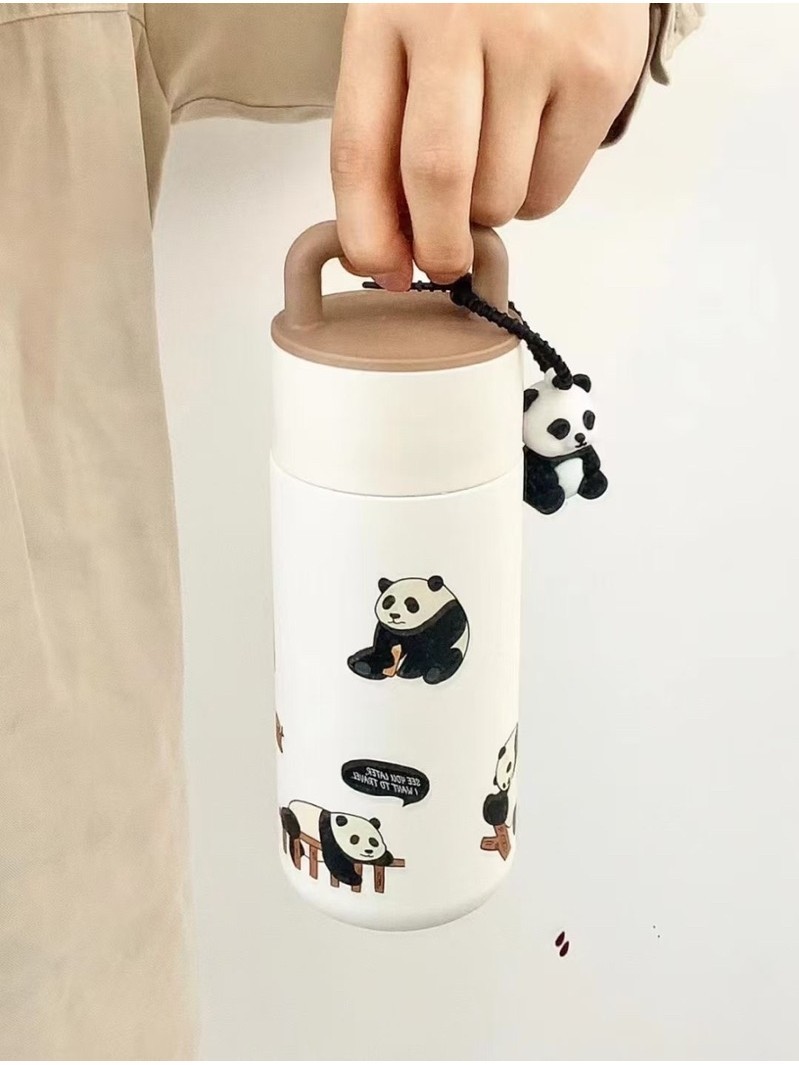 Diller Botol Air Jus Budak Panda Khaki SUS316 Stainless Steel Thermo ...