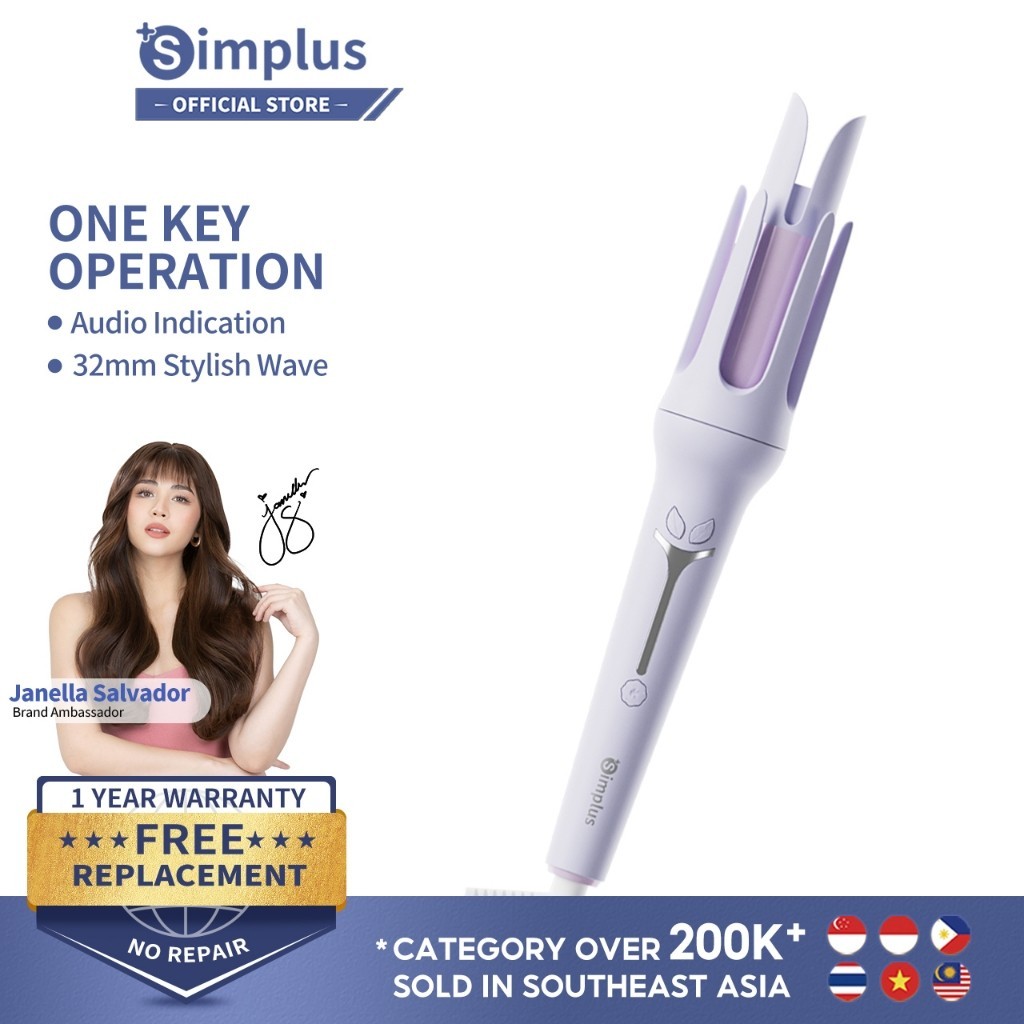 Simplus Automatic Hair Curler LED Screen Display 32mm | Shopee Malaysia