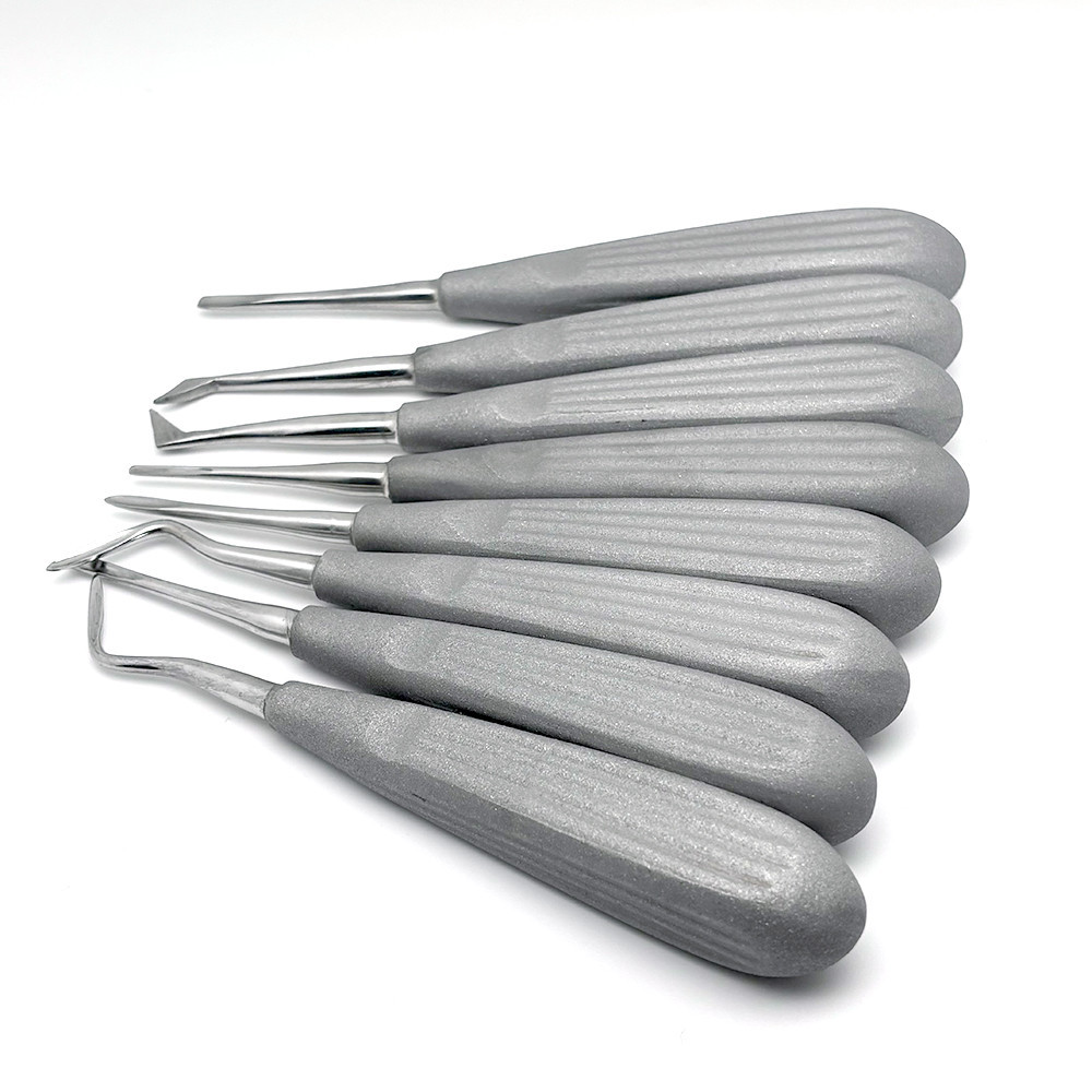 8pcs Dental Elevator Tooth Extracting Forceps Frosted Non-slip Handle ...