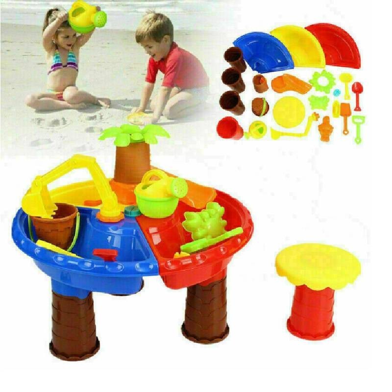 Beach Vibrant Children's Sand Table Set For 3-6 Year Olds With Play ...