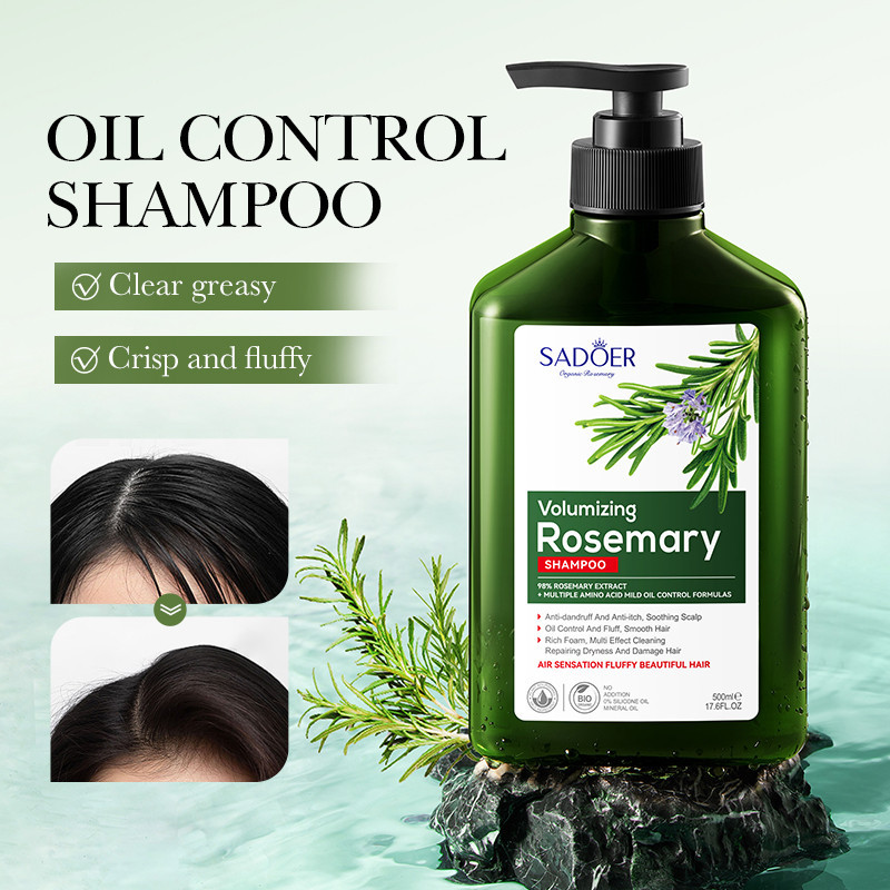 ROREC SADOER Rosemary Volumizing Shampoo Anti-Dandruff Anti-Itch Soothing Scalp Oil Control ...
