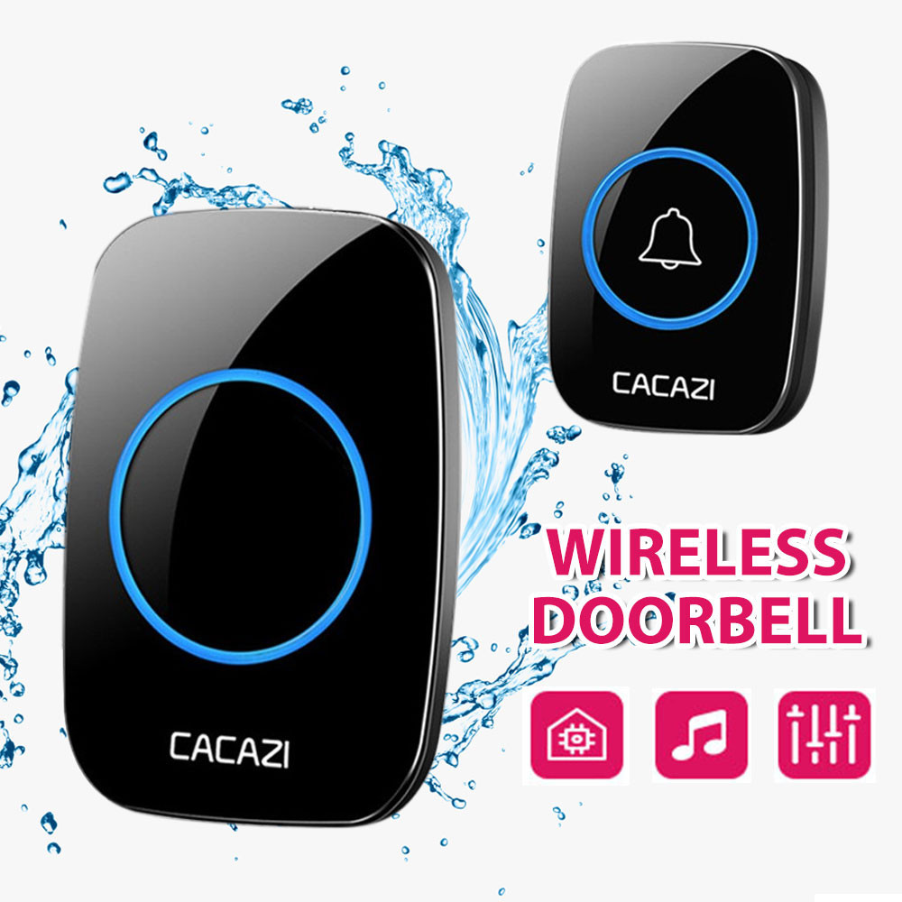 Digital Wireless Doorbell Waterproof 300 Meter With Remote Range Smart ...