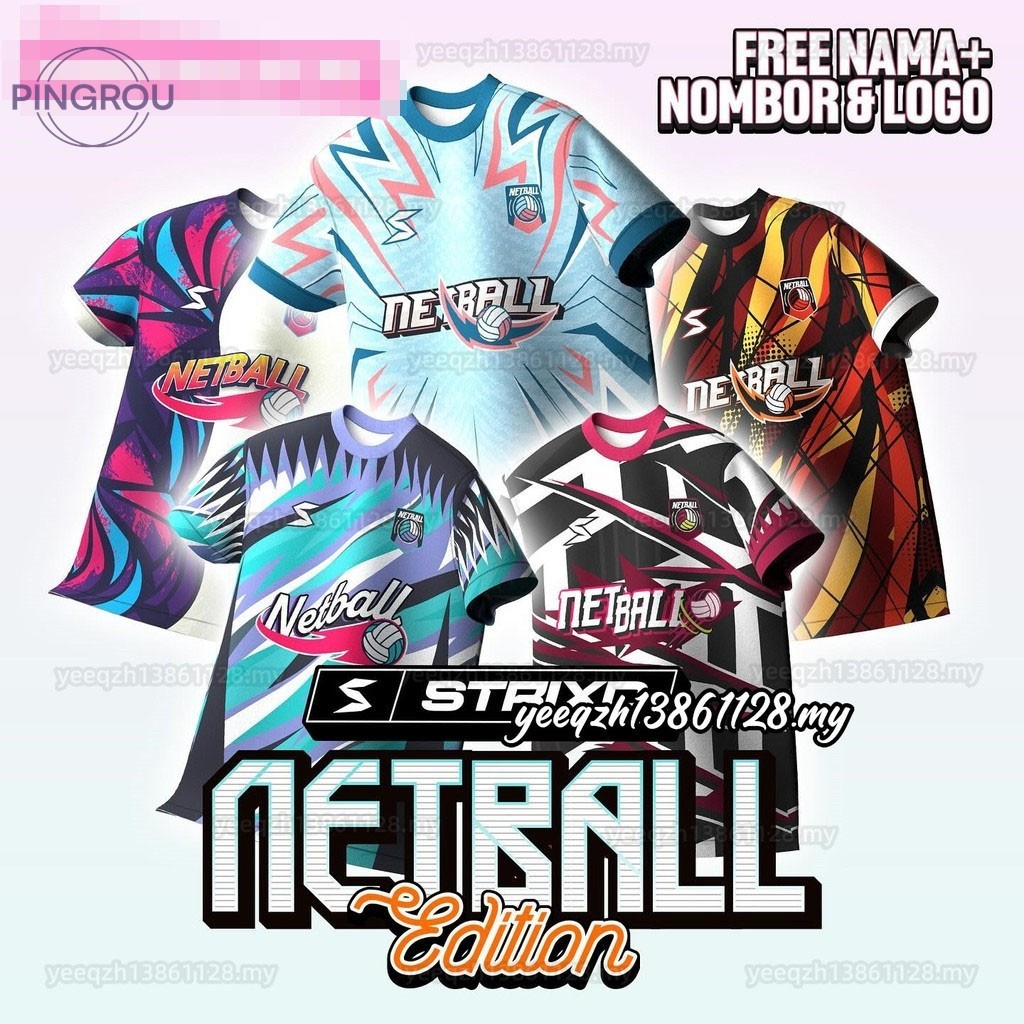 Baju NETBALL Edition Jersey Design 2024 T Shirt Murah Netball Jersi ...