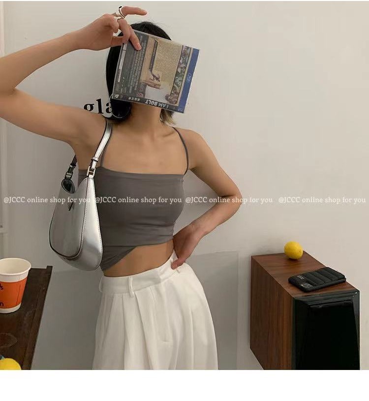 Korean Tube Bra Cotton Crop Top Corset Sexy Padded Bras Spaghetti Strap ...