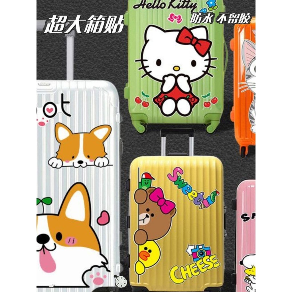- Ready stock #Luggage Sticker Concave Convex Oversized Cartoon Luggage ...