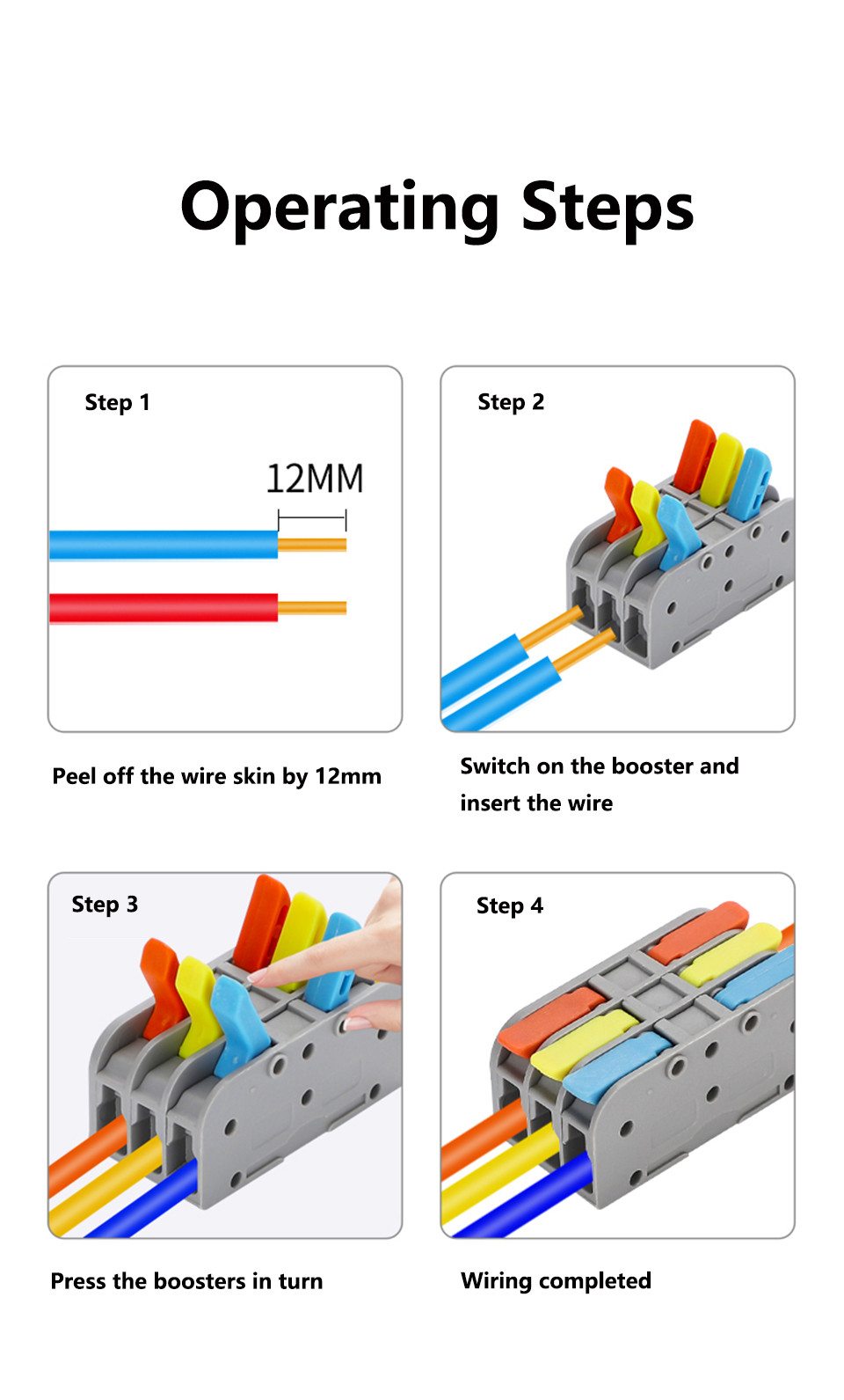 Wire Connectors Docking Cable Conectors Mini Fast Universal Wiring ...