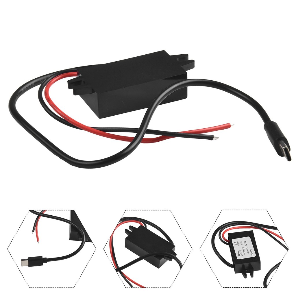 [HME] 12V to 5V 3A Waterproof Converter Type C USB C DC-DC Step Down ...