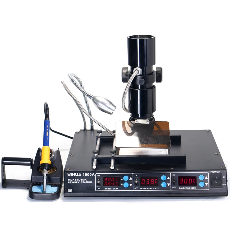 YIHUA 1000A Soldering Station Infrared Rework Station 3 in 1 BGA Lead ...