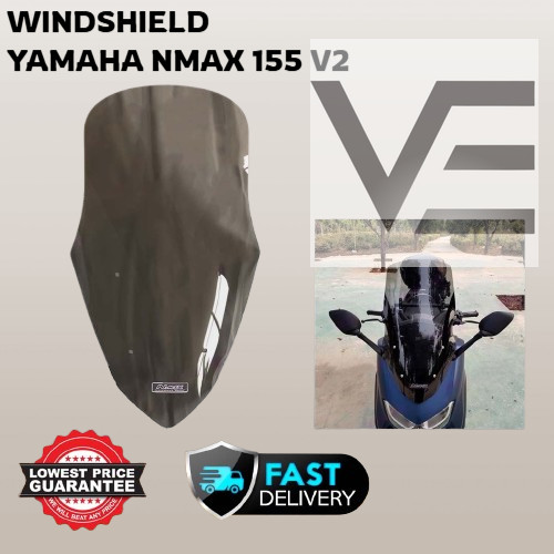 EMS WINDSHIELD YAMAHA NMAX155 V2 HIGH WINDSCREEN HIGH VISOR (2021 ...