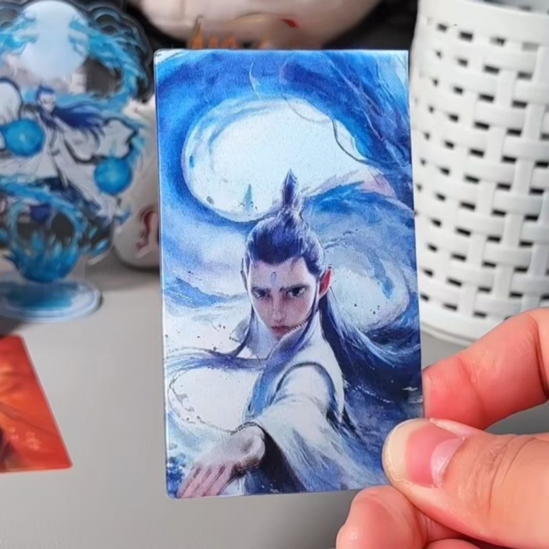 Nezha Ao Bing Grating Card Creative Nezha's Demon Children Roar Around ...