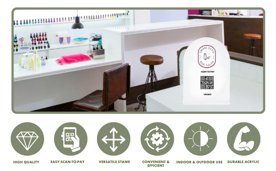 Custom QR Code Sign with Logo for Pop Up Shop, Vendor Booth Display ...