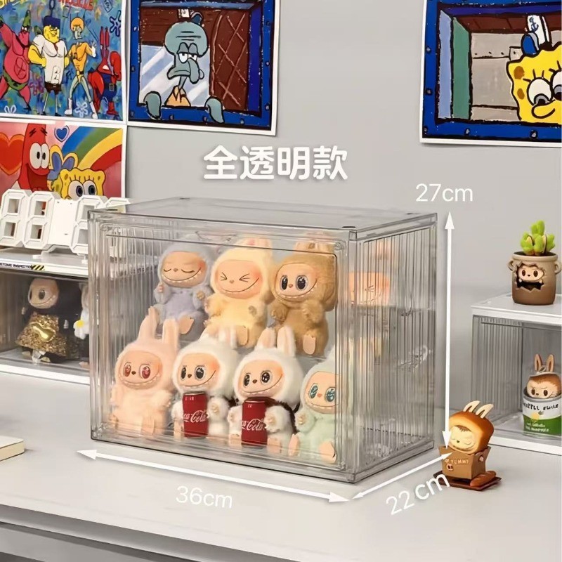 LABUBU Display Box Macaron Vinyl LABUBU V2 Display Box Plush Doll ...