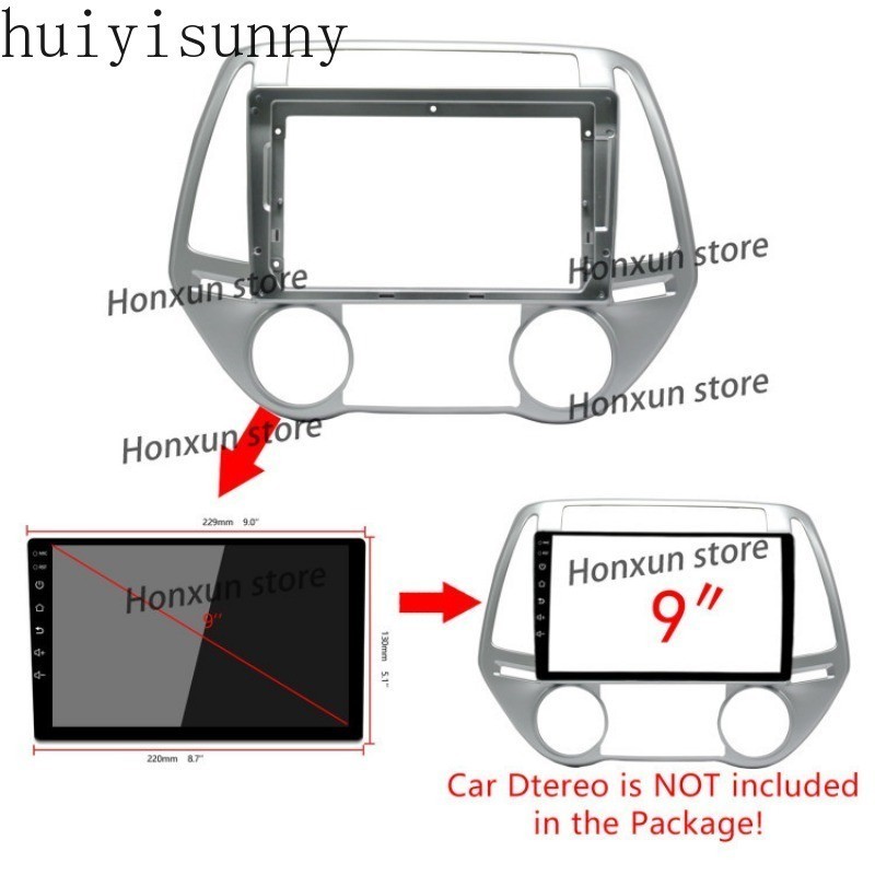 HYS 9 inch android head unit casing 2din radio frame stereo center ...