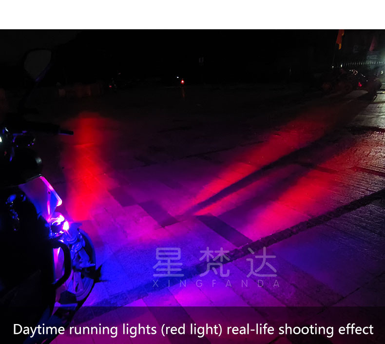 60W LED Spotlight Motorcycle Headlight 6000LM Motor with Bright ...