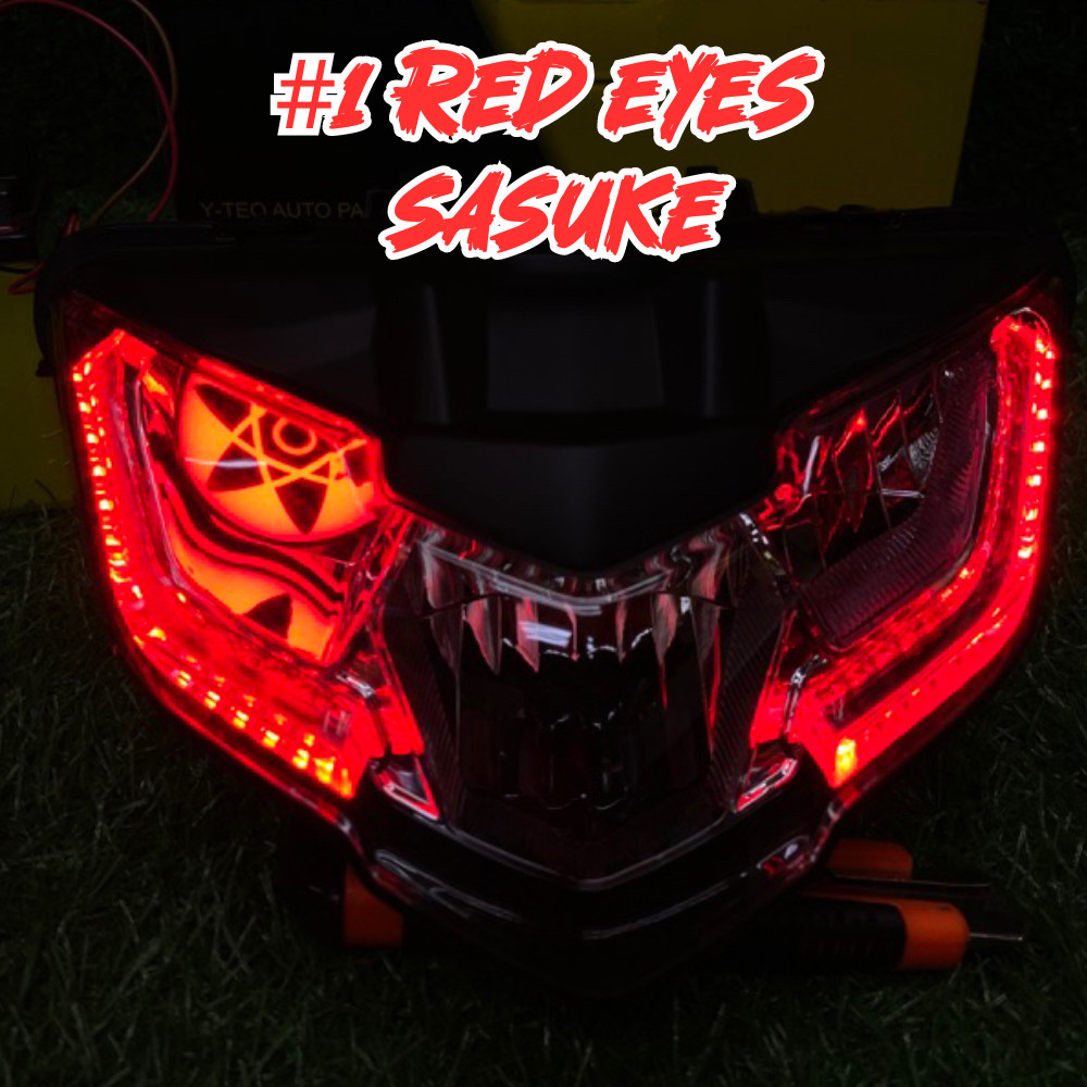 PROTAPER Y15 Y15ZR V2 / LC135 V8 FI NARUTO SHARINGAN LED HEAD LAMP LIGHT LAMPU DEPAN RGB RAINBOW ...