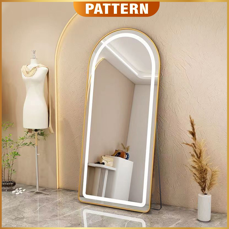 PATTERN LED Full Length Arch Mirror 150cm x 40cm LED Mirror with Light ...