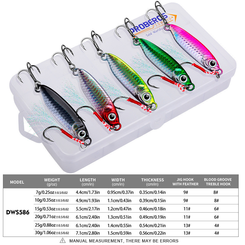 Proberos Metal Lure Micro Jig Tenggiri 7g 10g 15g 20g 25g 30g Tajiki ...
