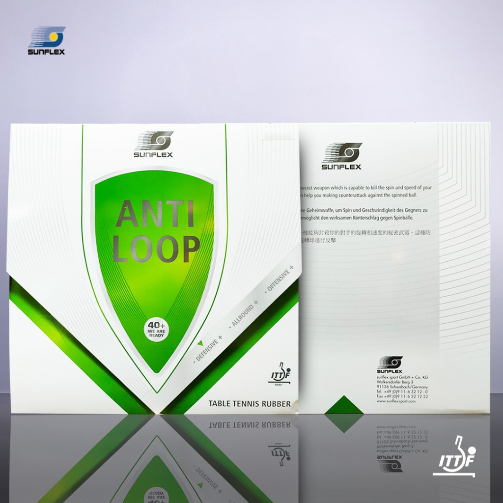 Original Product Sunflex Ping Pong Table Tennis Bat Rubber Anti Loop ...