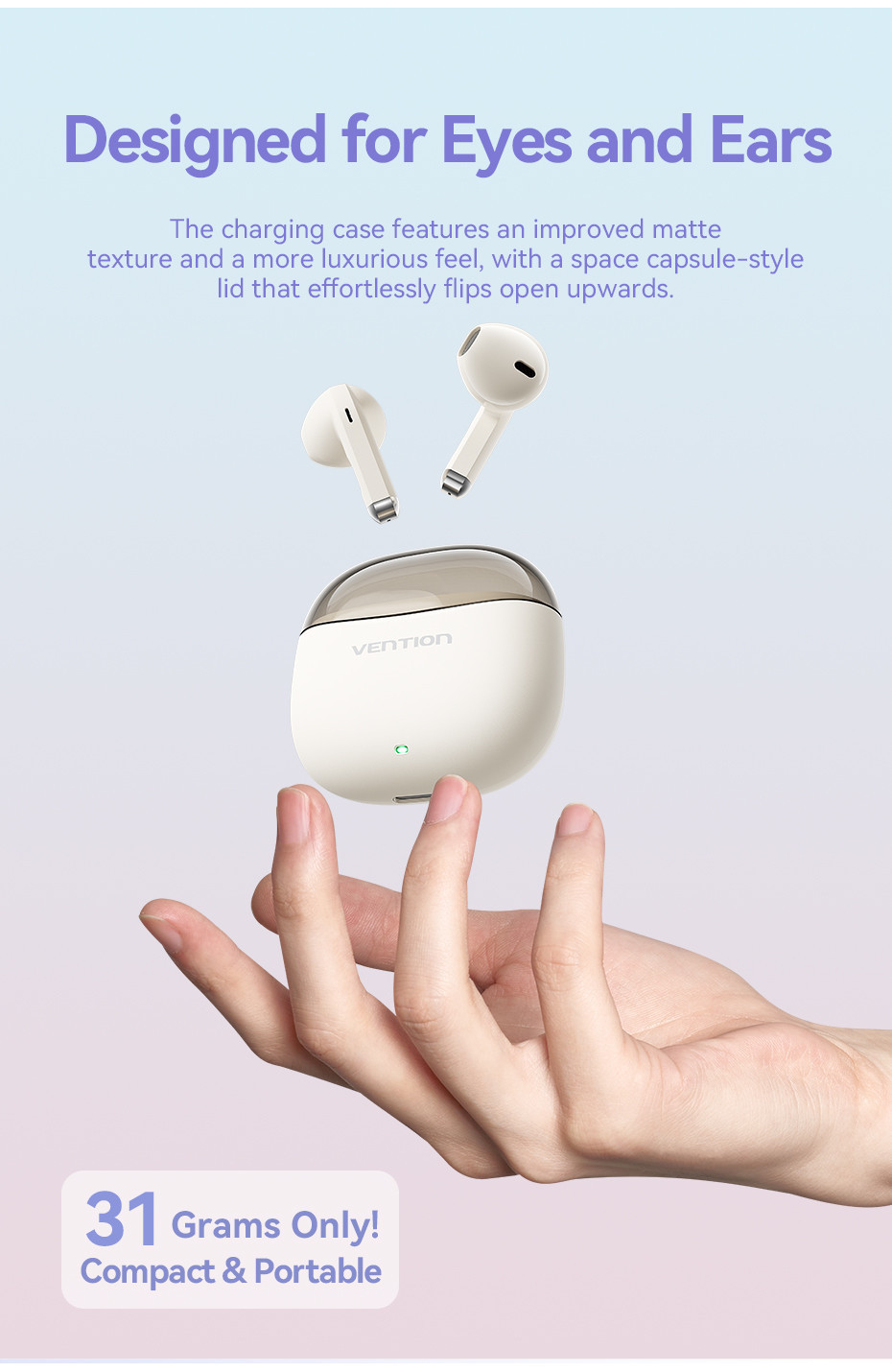 VENTION Elf E06 Bluetooth True Wireless Earbuds BT 5.3 with AI Noise ...