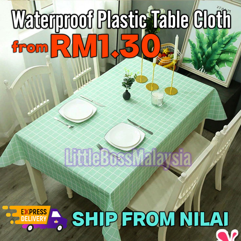 🔥𝑩𝑬𝑺𝑻 𝑸𝑼𝑨𝑳𝑰𝑻𝒀🔥Table Cloth Kain Meja PVC Alas Meja Makan Thick Tebal ...
