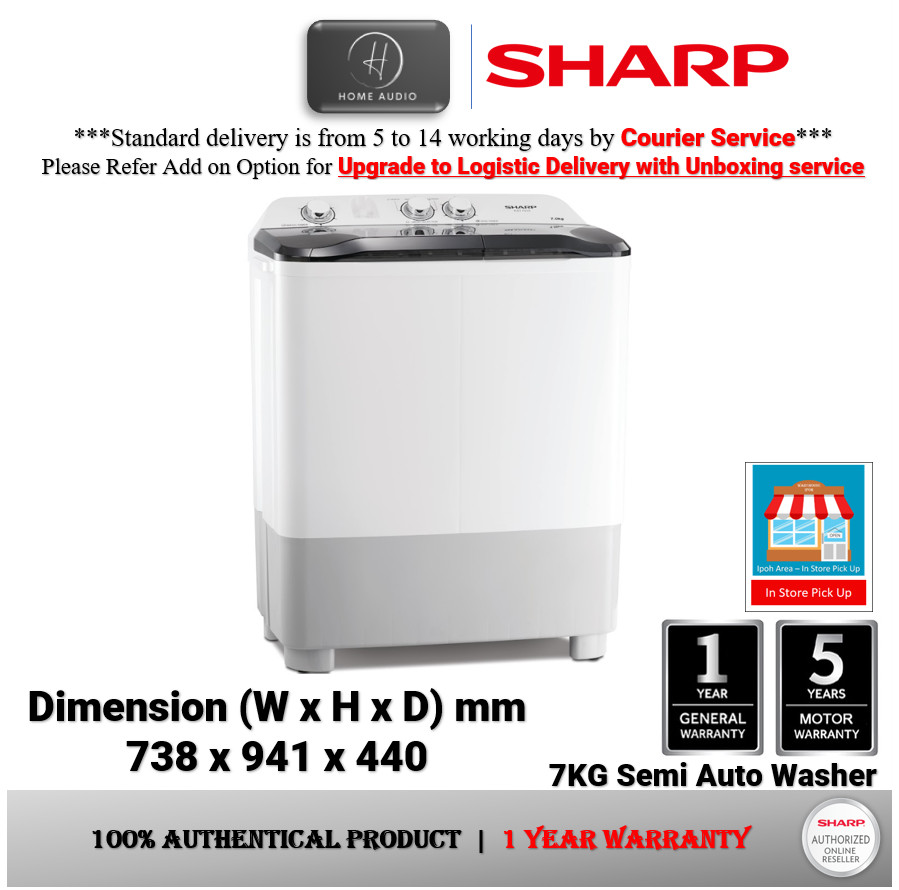 Sharp Mesin Basuh Semi Auto 7Kg/11kg/13kg/15kg Sharp Semi Auto Washing Machine | Shopee Malaysia