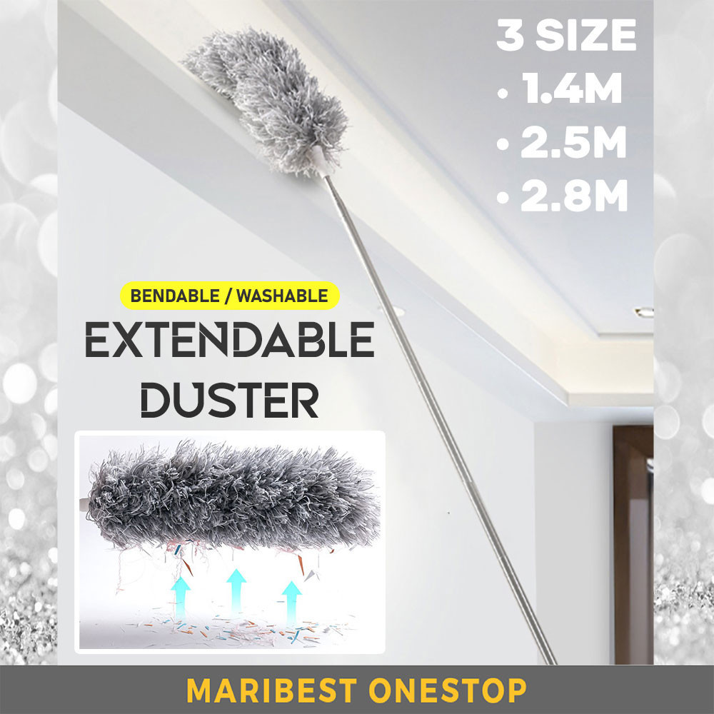 1.4M / 2.5M / 2.8M EXTRA LONG EXTENSION FEATHER DUSTER MICROFIBER ...