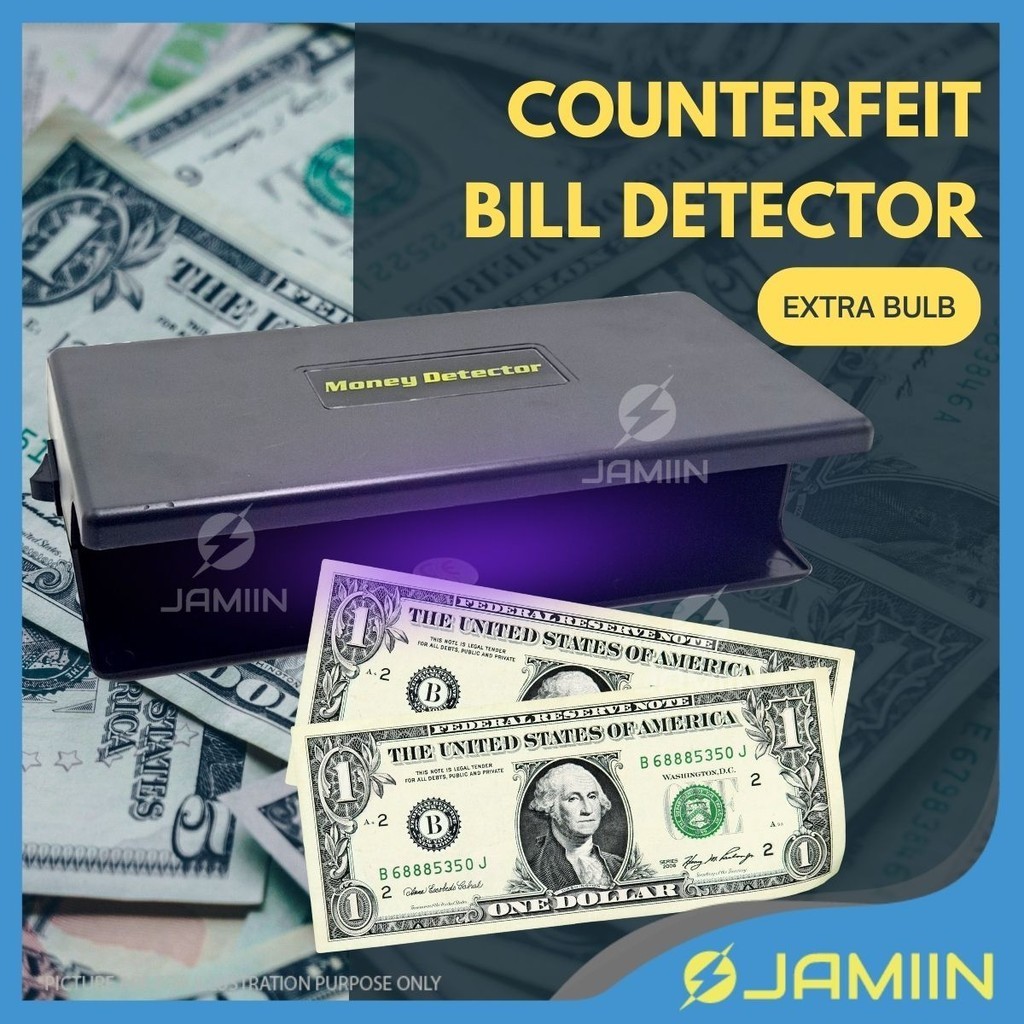 BIG Counterfeit Money Detector Fake Money Duit Palsu Ultraviolet Duit ...