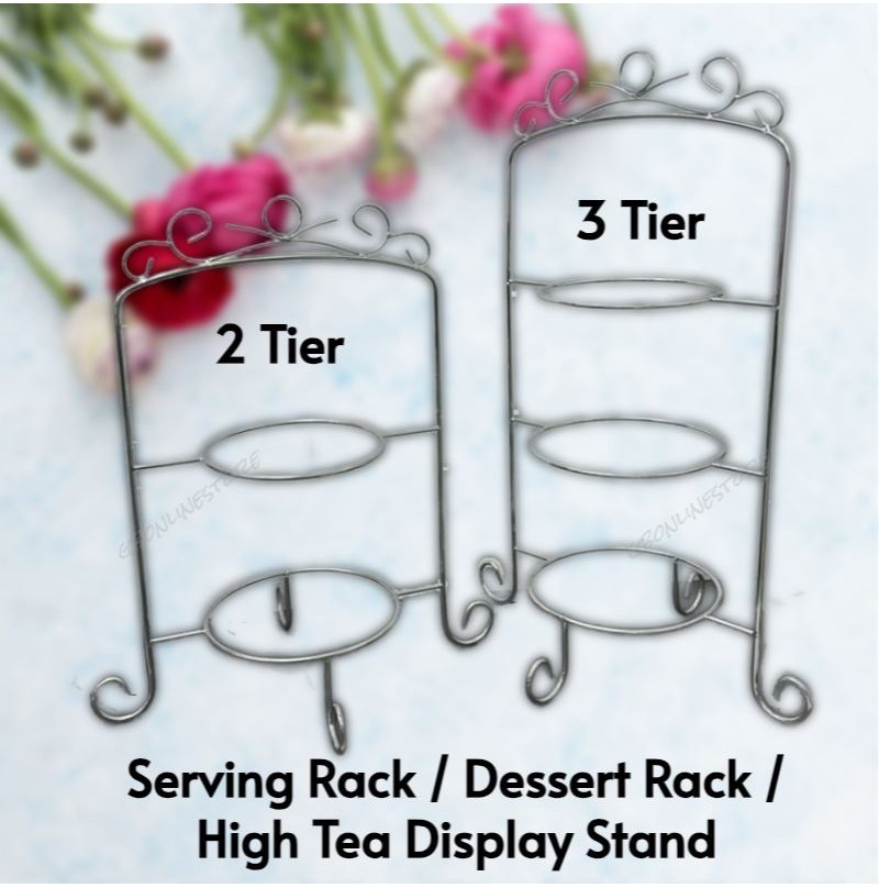 Serving Rack / Dessert Rack / High Tea Display Stand#2 Tier#3 Tier (W/O ...