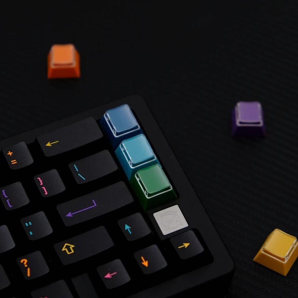GMK Mictlán 121 Keys ABS double Shot Keycaps Rainbow colorful Font on ...