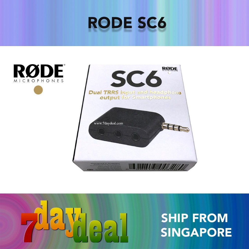 in stock RODE SC6 Dual TRRS Adapter (Microphone Input and Headphone ...