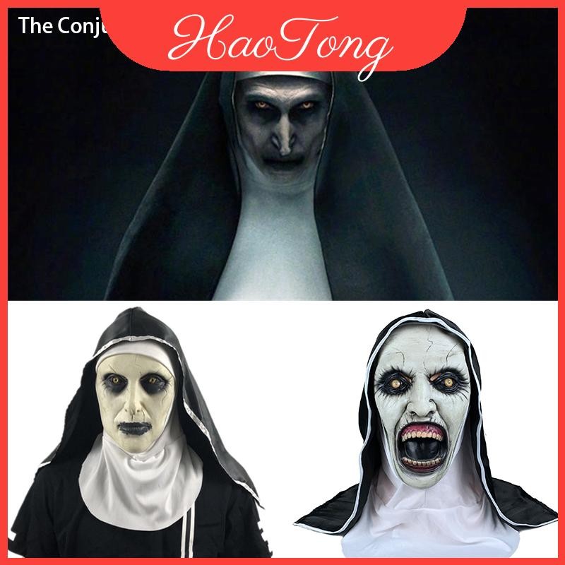 Scary Mask Hand-painted The Conjuring 2 Horror Nun Halloween Latex ...