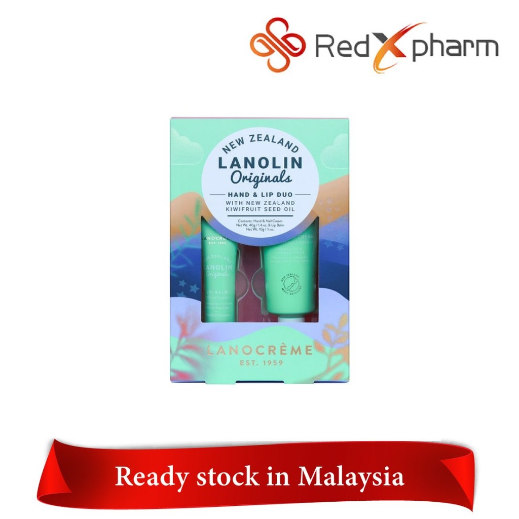 LANOCREME Lanolin Originals Hand & Lip Duo Kiwifruit Seed Oil (40g & 10g) | Shopee Malaysia