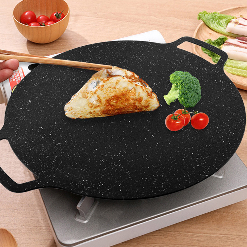 Dual Handle Korean Non Stick Grill Pan Outdoor Picnic Camping BBQ ...