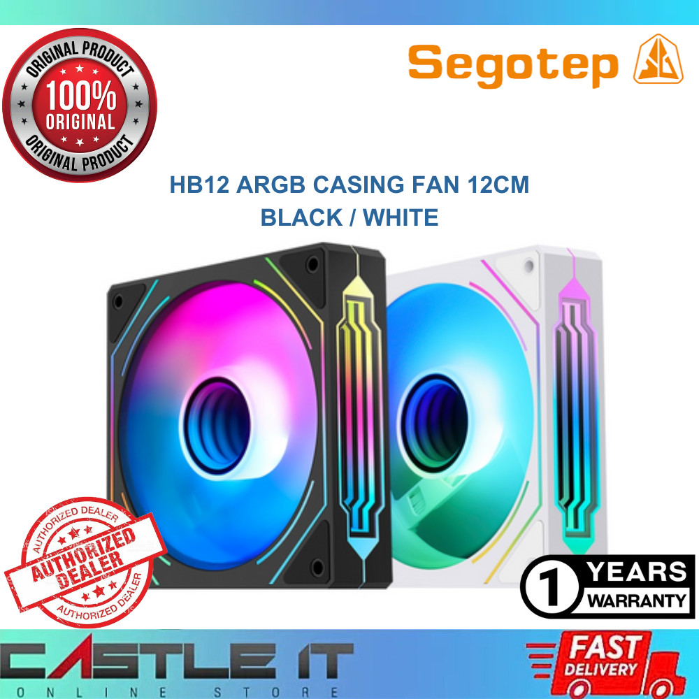 Segotep HB-12 / HB12 ARGB RGB SYNC BLACK WHITE ARGB RGB Case Chassis ...
