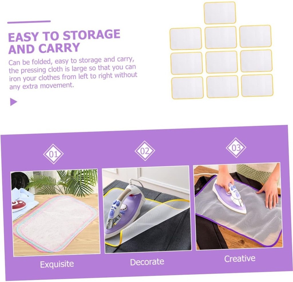 50x35 Ironing Protective Mesh Reusable Polyester Mesh Pad Heat ...