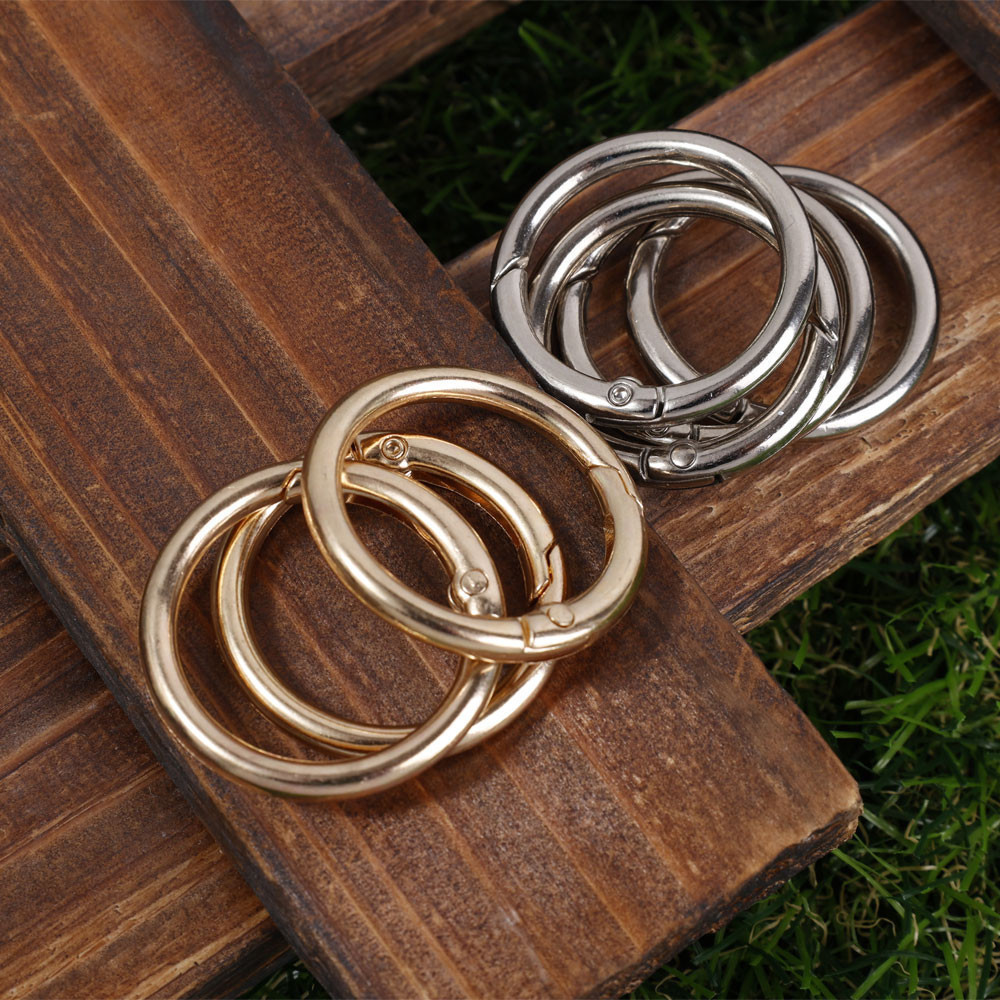 10Pcs O Round Bag Buckle -Metal Clasps Buckles Spring Circular ...